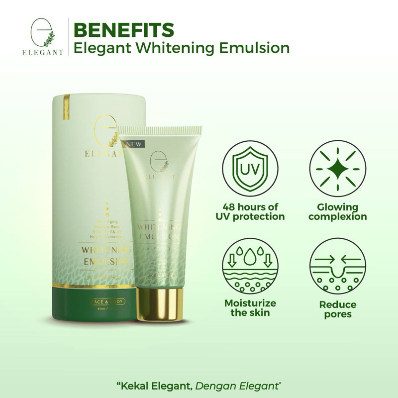 ELEGANT SUNSCREEN WHITENING EMULSION & ELEGANT NIGHT RECOVERY CREAM BY ...