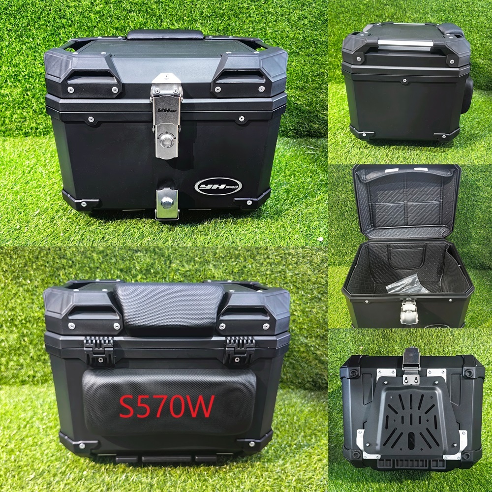 DOUBLE LOCK TOP BOX TOP CASE 45LTR S570W BOX WITH BASE PLATE, INNER PAD ...
