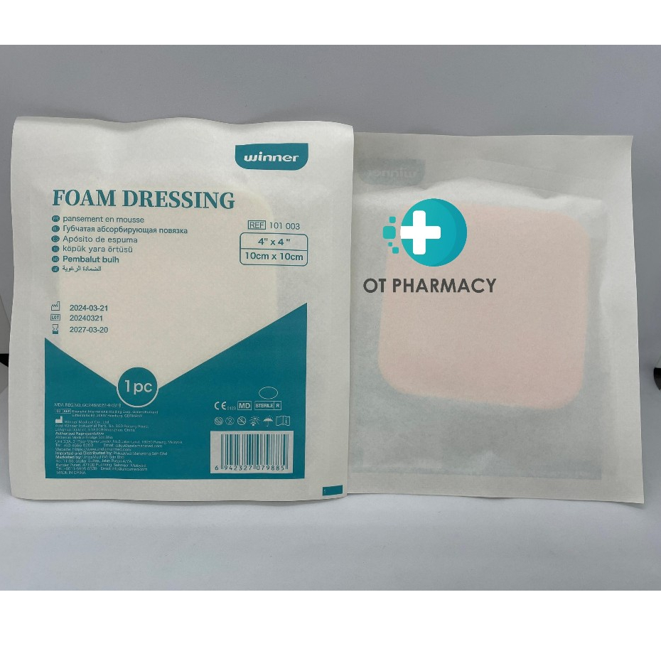 Winner Foam Dressing without border 10cmx10cm 1piece | Shopee Malaysia