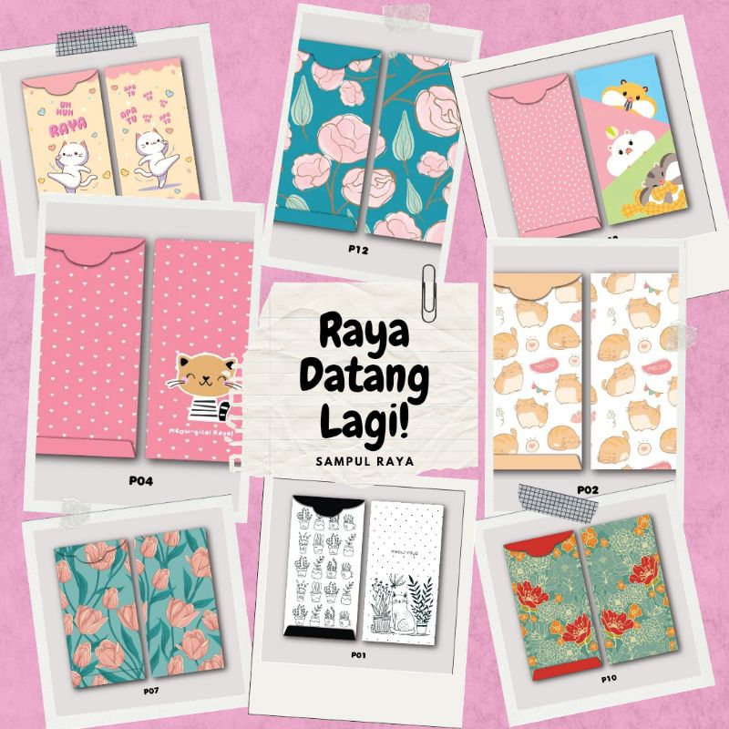 ε(´｡•᎑•`)っ 💕Sampul Raya 2025😁CUTE & Exclusive💕 10pcs/pack ʕ•́ᴥ•̀ʔっ ...