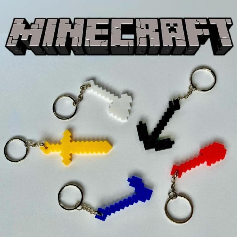 5 PCS MINECRAFT KEYCHAIN | 3D PRINT | Shopee Malaysia