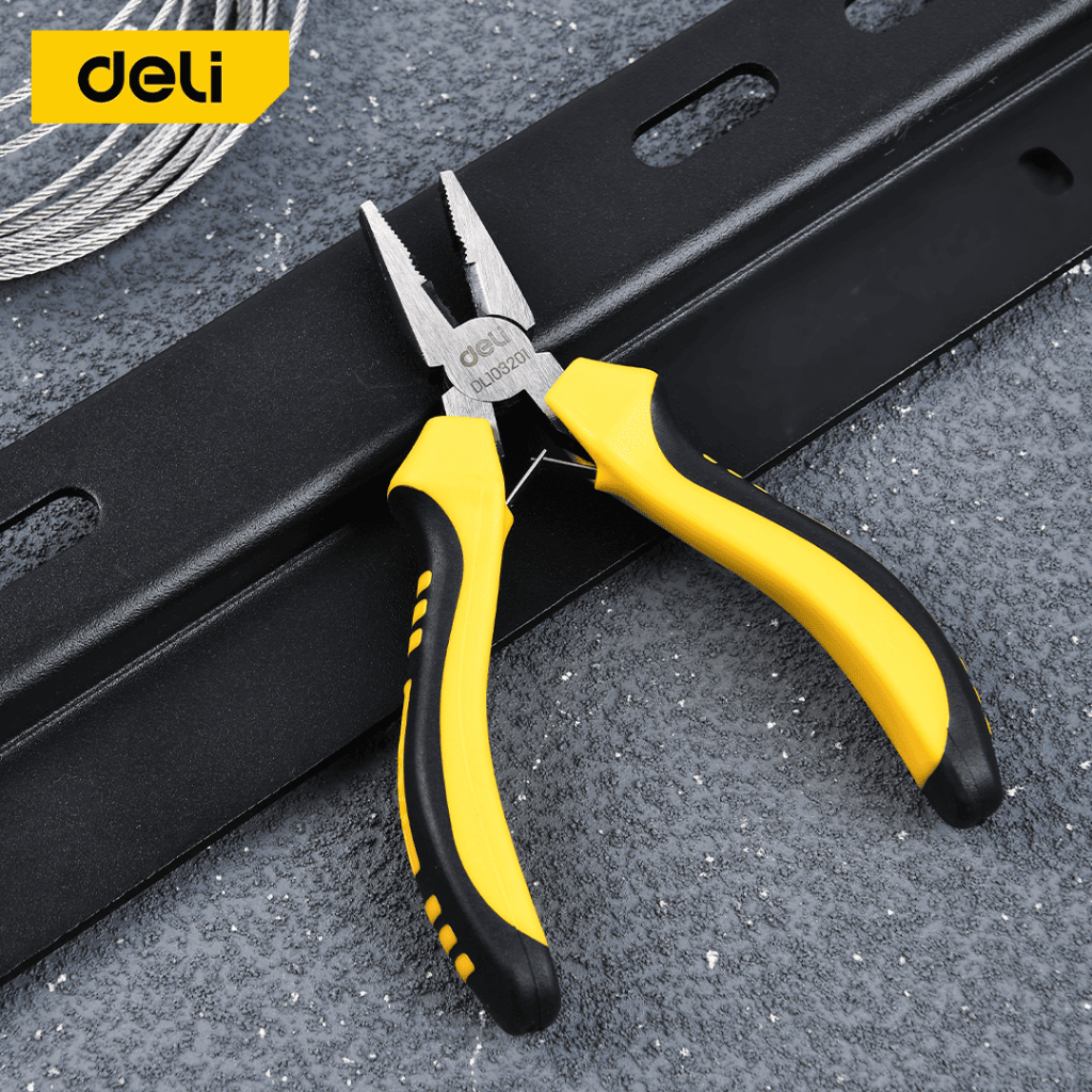 DELI Mini Combination Pliers (5" / Carbon Steel) DL103201 | Shopee Malaysia