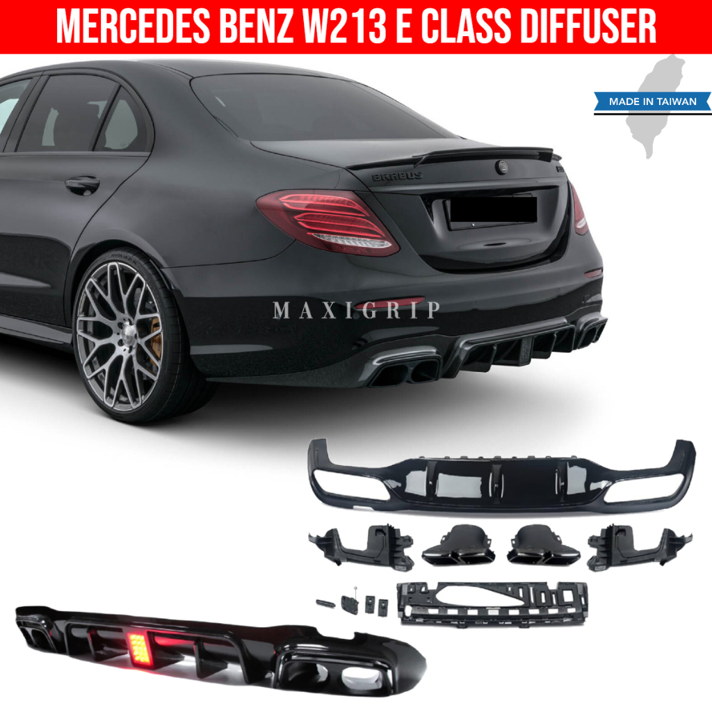 Mercedes Benz W213 C238 E class Rear diffuser E63 Brabus style AMG line ...