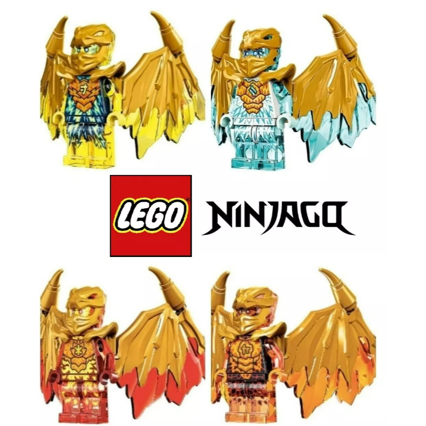 LEGO Ninjago Crystalized NJO755 Jay, NJO757 Kai, NJO770 Zane, NJO781 ...