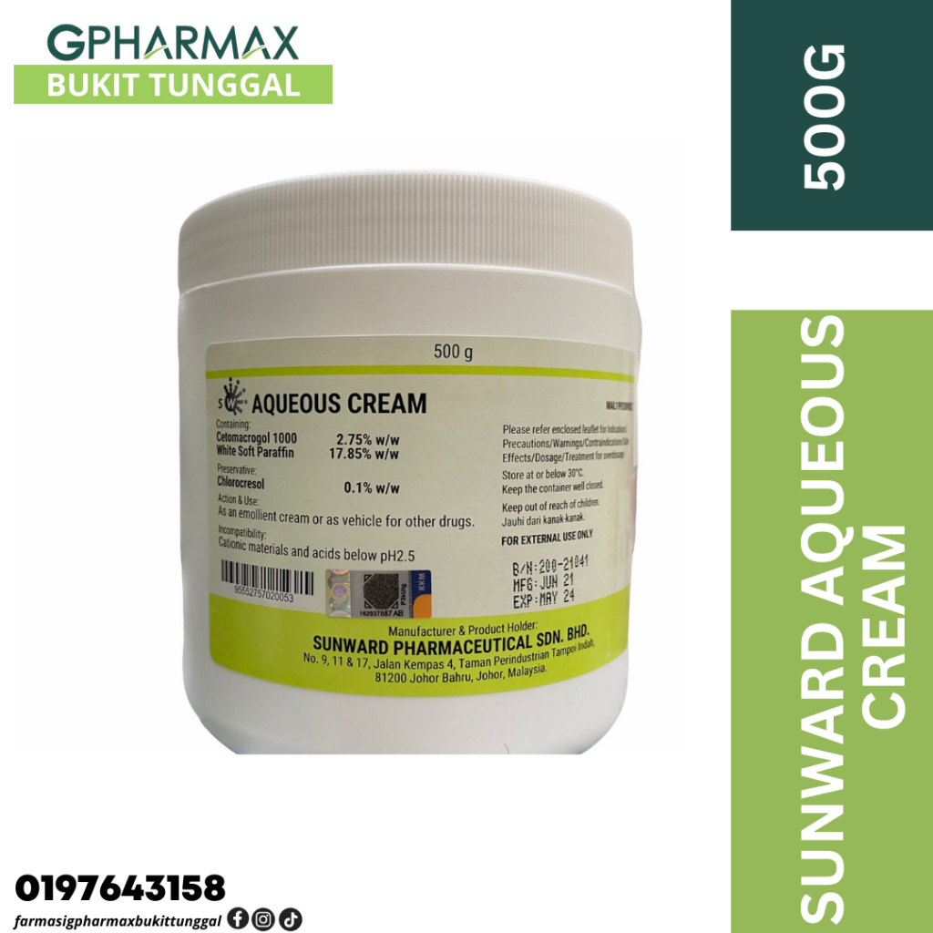 SUNWARD AQUEOUS CREAM 500G | Shopee Malaysia