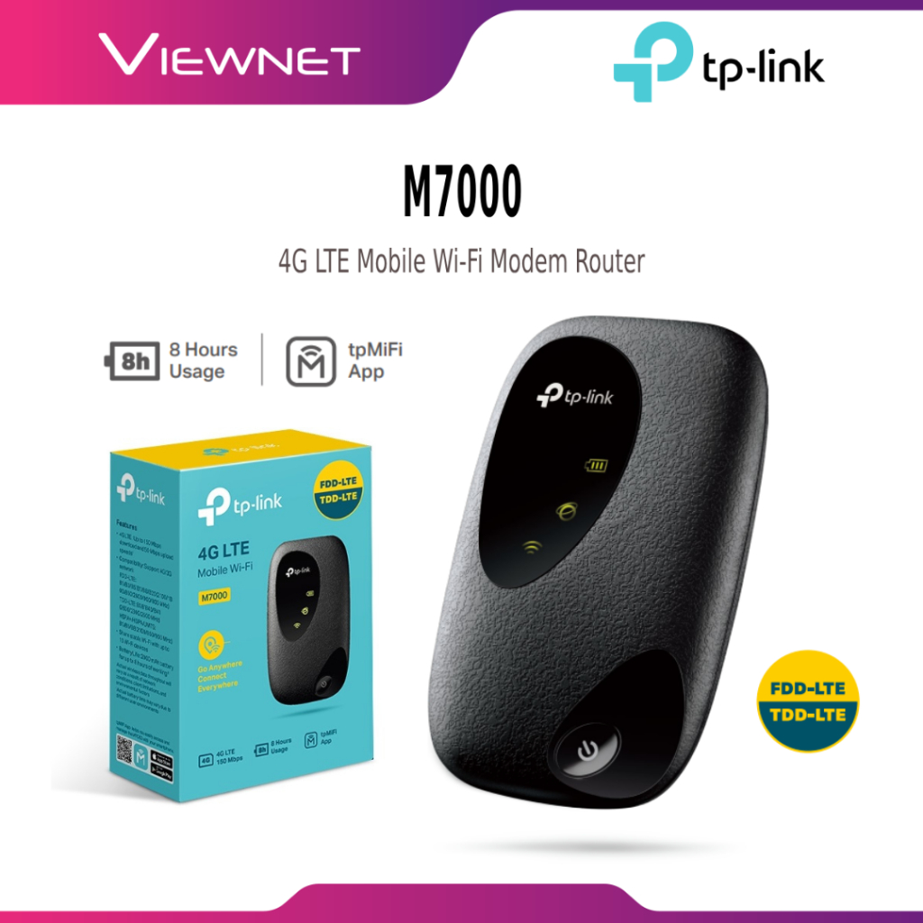 TP-LINK M7000 4G LTE MOBILE WI-FI MODEM ROUTER WITH 4G LTE 150MBPS ...