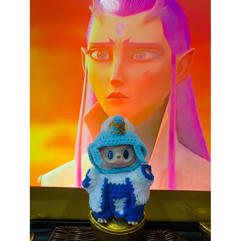 Labubu Au Bin(Nezha) hand made crochet outfit | Shopee Malaysia