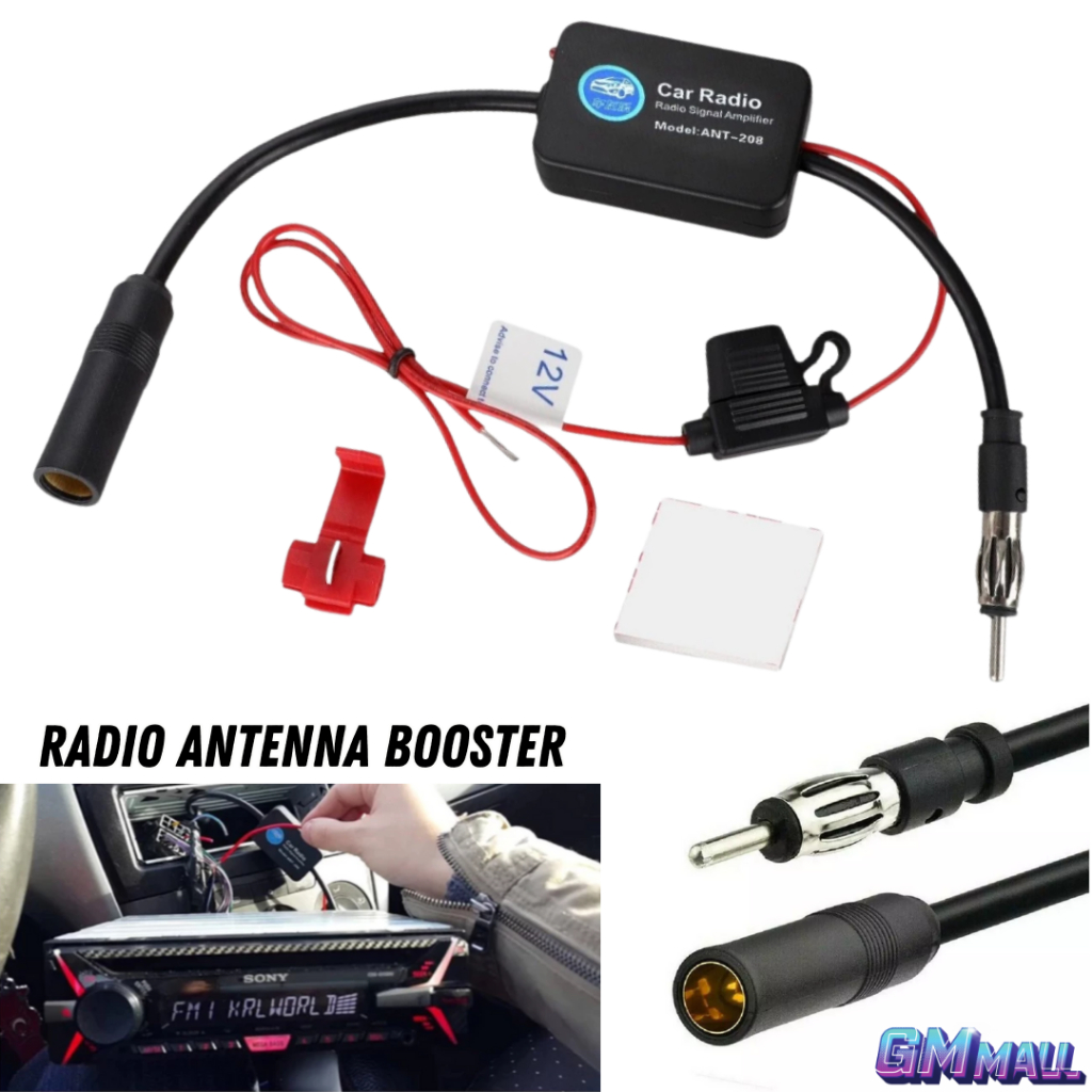 CAR FM RADIO SIGNAL BOOSTER 12V Radio Frequency Amplifier Booster ...