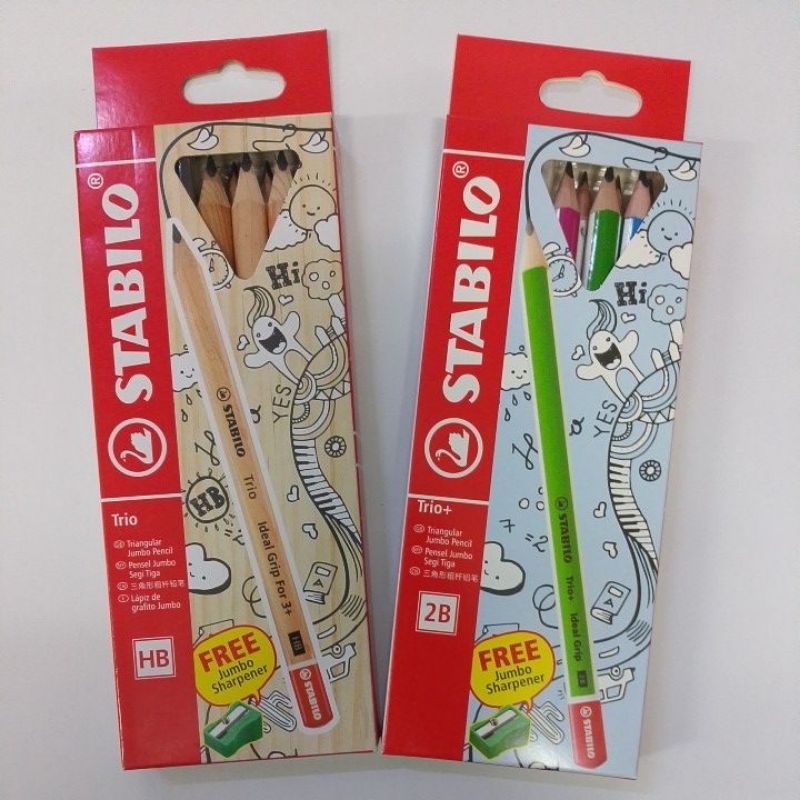 Stabilo Trio Triangle jumbo pencil pensel jumbo segi tiga HB 2B 三角形粗杆铅笔 ...