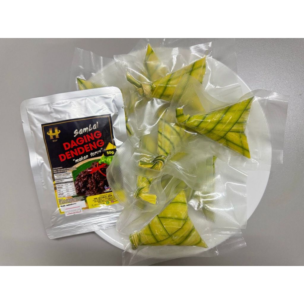 Ketupat Palas Pak Lang Frozen 8 biji & sambal daging dendeng 50g. Ready ...