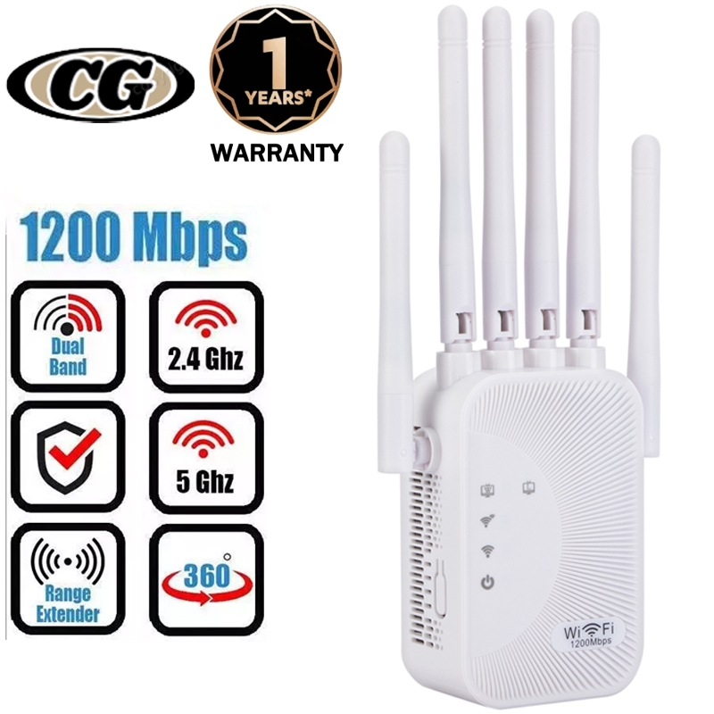 6 Antenna Wifi Extender Repeater Router Dual Frequency 2.4G/5G ...