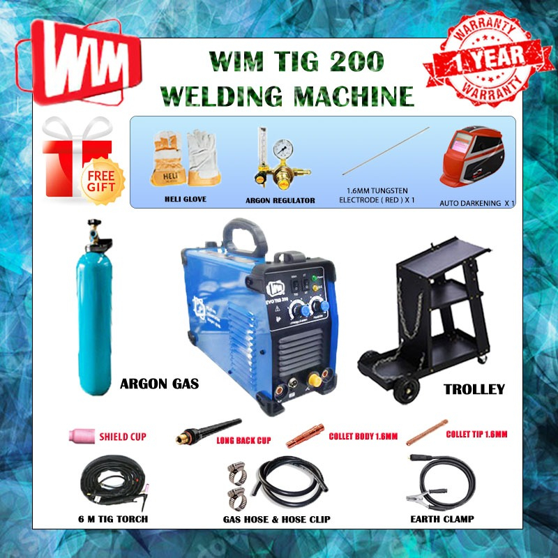 WIM EVO TIG 200 TIG200/TIG 200 CT PROTABLE 200AMP TIG WELDING MACHINE ...