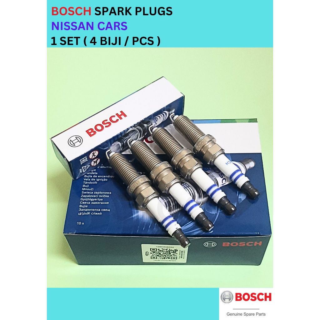 NNV BOSCH Spark Plug Nissan Livina / Almera / Latio / Sylphy / X-Trail ...