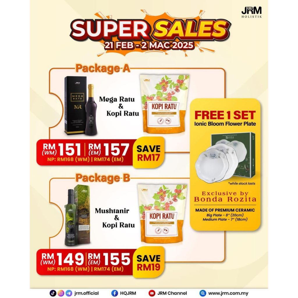 JRM MEGA RATU + KOPI RATU FREE PLATE JAMU RATU MALAYA | Shopee Malaysia