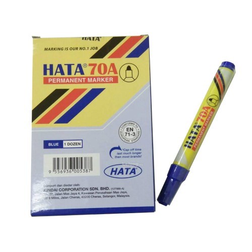 HATA 70A PERMANENT MARKER PEN 12'S (BLACK/BLUE/RED) | Shopee Malaysia