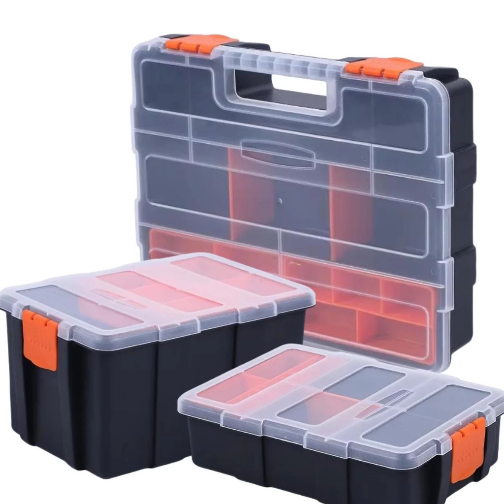 Portable Parts Box Hardware Storage Toolbox Plastic Case Multi-Grid ...