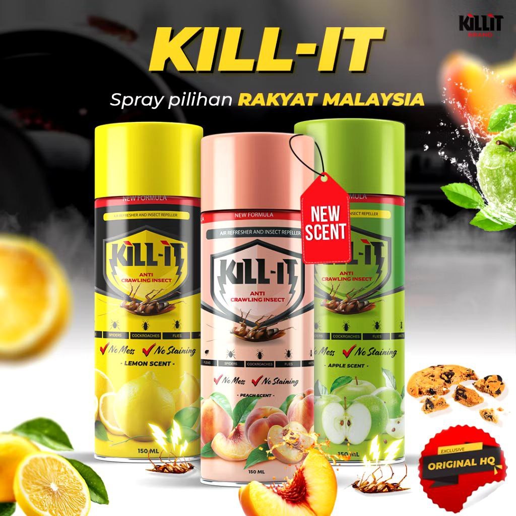 READY STOCK KILL IT SPRAY LIPAS KERETA KILLIT LIPAS UBAT LIPAS CAR ...