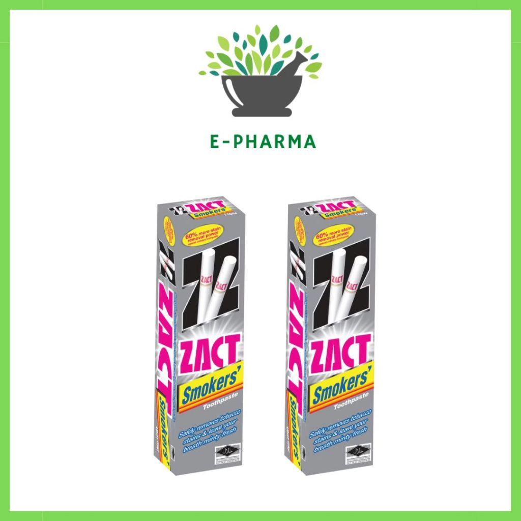ZACT Smokers' Toothpaste 150g x2 - Remove Tobacco Stains | Shopee Malaysia