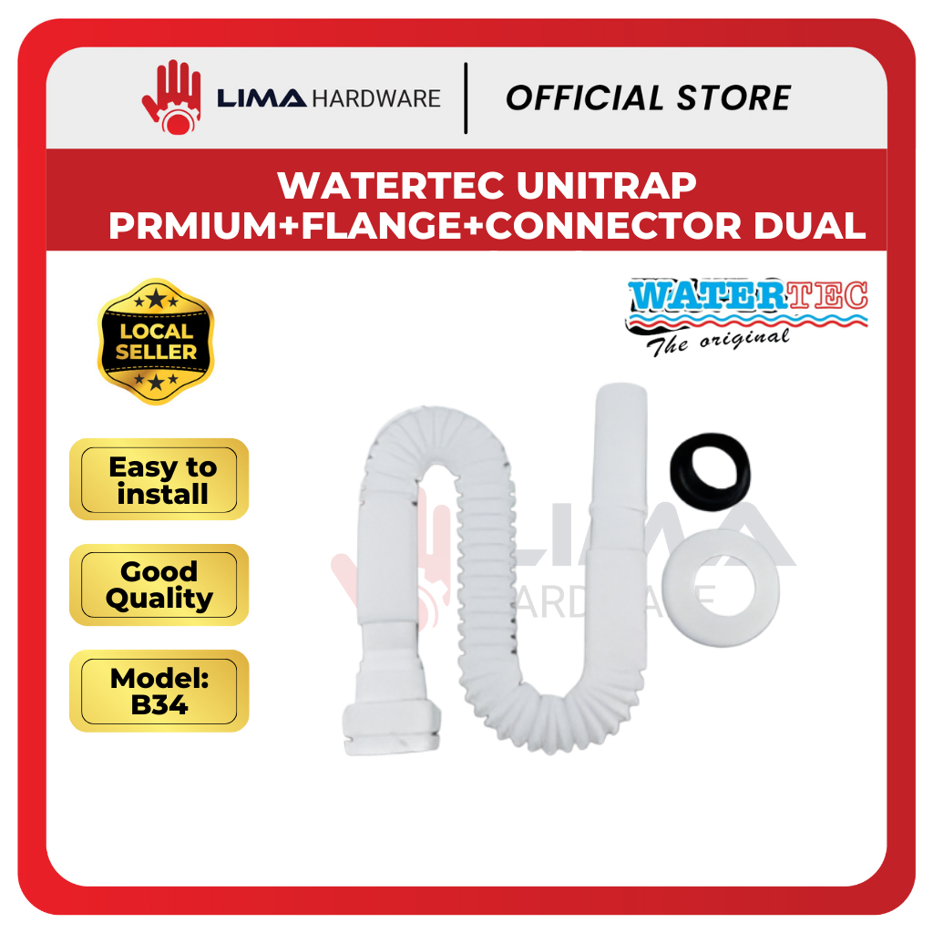 WATERTEC UNITRAP PREMIUM+FLANGE+CONNECTOR DUAL SIZE (B34) | Shopee Malaysia