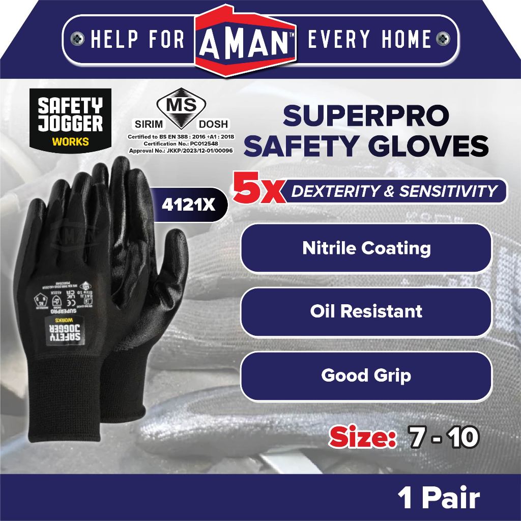 SAFETY JOGGER SuperPro Oil Resistant Polyester Nitrile Industrial ...