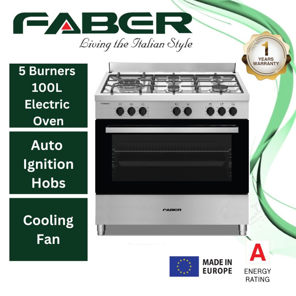 [NEW STOCK] Faber Free-Standing Cooker with 5 Burner (100L) FISSO 9995E ...