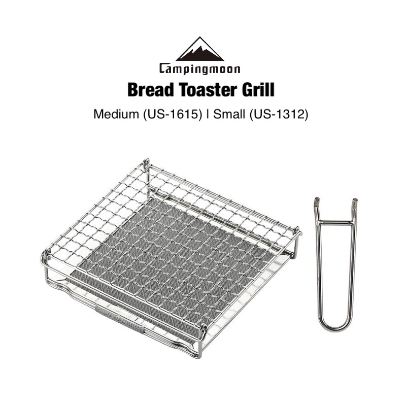 CAMPINGMOON Camping Toaster for Gas Stove Top Fire Grill Grid 304 ...