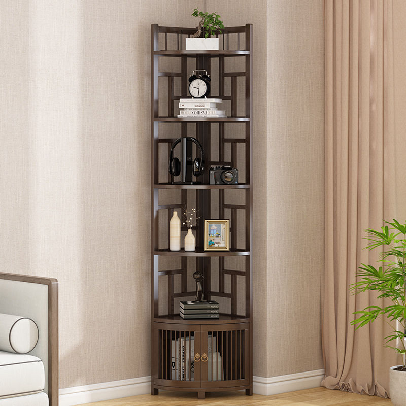 Corner Bookshelf Storage Rack Triangle Corner Cabinet Bedroom Corner ...