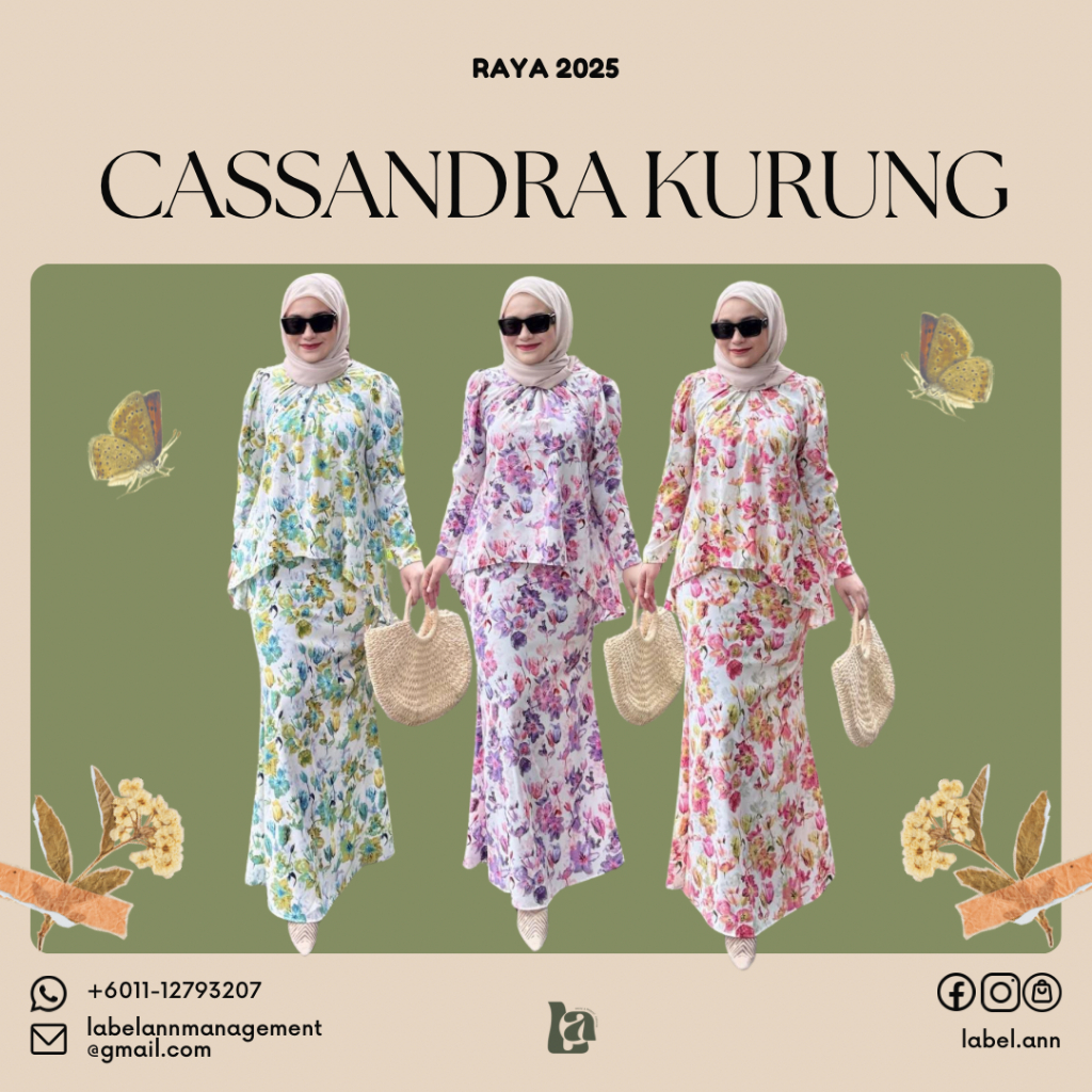 LABEL.ANN CASSANDRA KURUNG Free size peplum kurung kain skirt mermaid ...