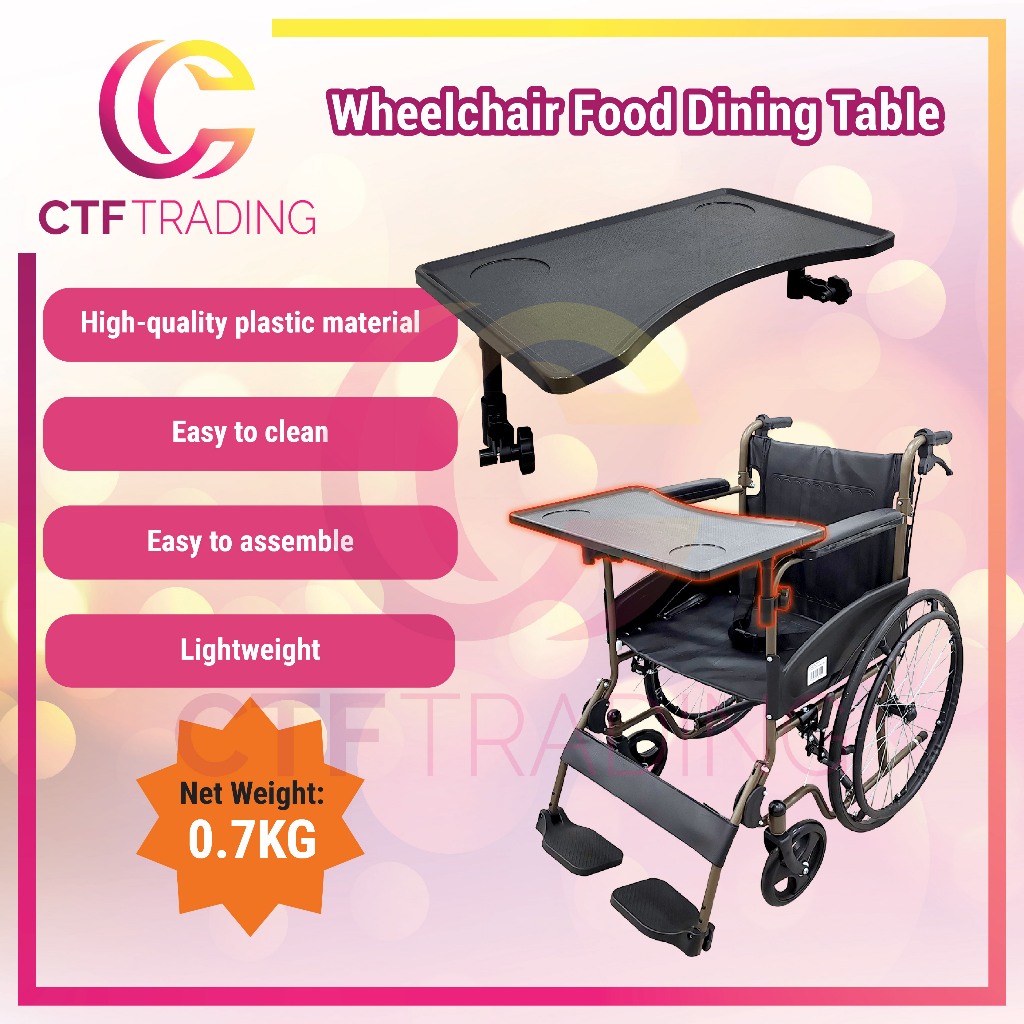 Wheelchair Food Dining Table – Lightweight & Multifunctional Tray for ...