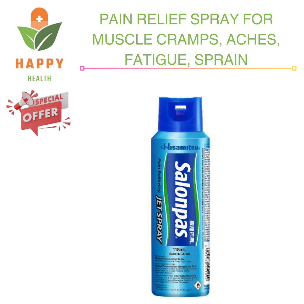 [ Exp 11/2026 ] HISAMITSU SALONPAS JET SPRAY 118ML - For Temporary Pain ...