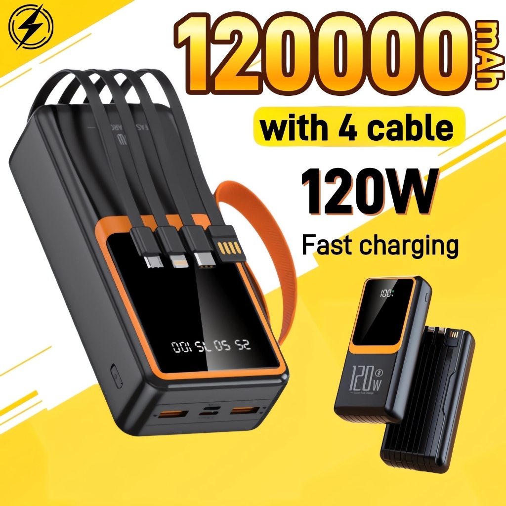 High Capacity 120000mah PowerBank Original PD120W fast charging power ...