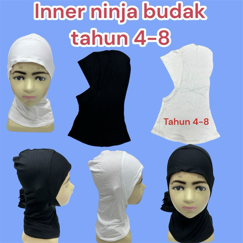 INNER NINJA BUDAK TAHUN 4-8 DAGU DAN BIASA | COTTON JERSEY | SOFT ...