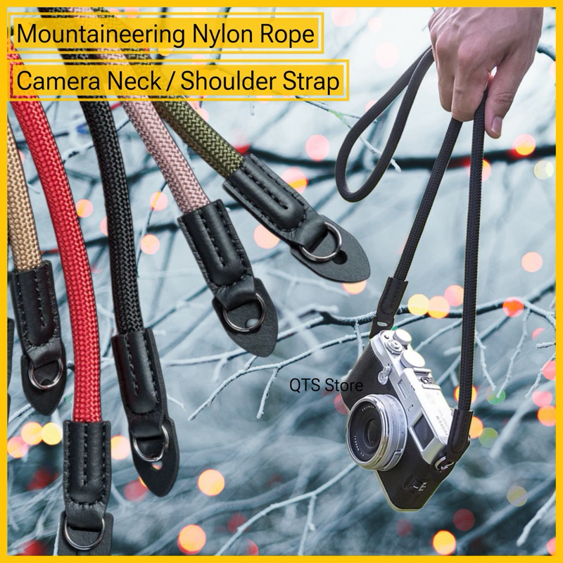 Mountaineering Camera Shoulder Neck Strap for Nylon Rope SLR DSLR ...