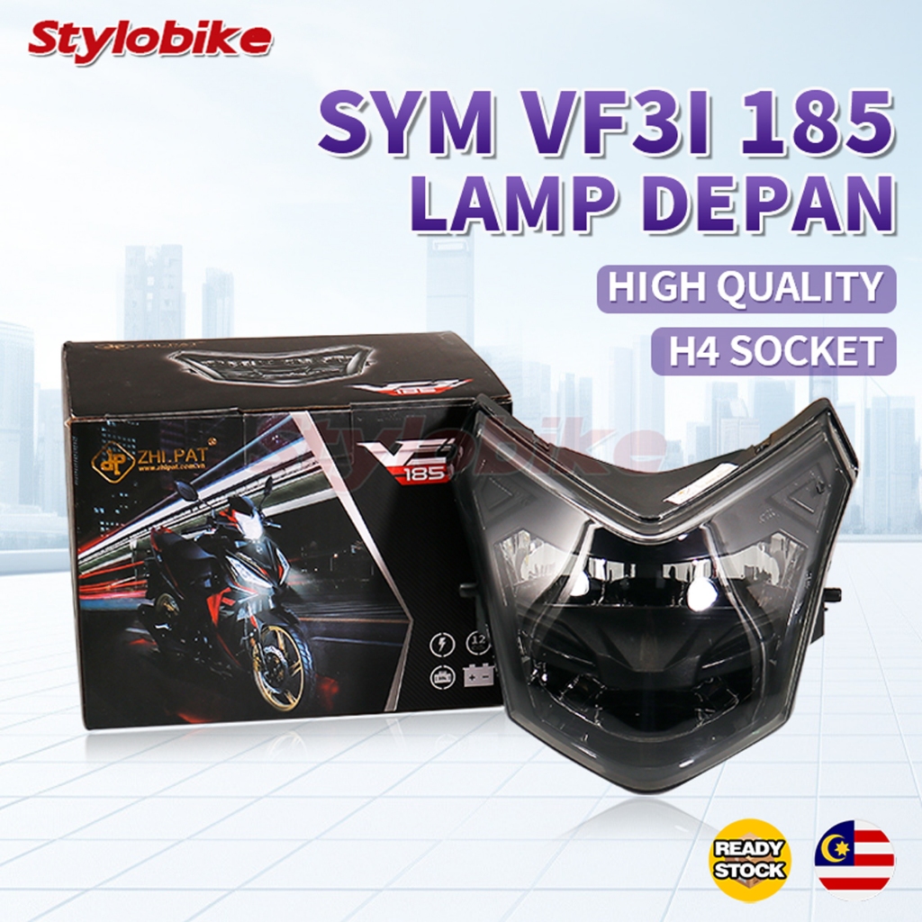 SYM VF3I 185 Head Lamp LED Head Light Lampu Depan Smoke Headlight PNP ...