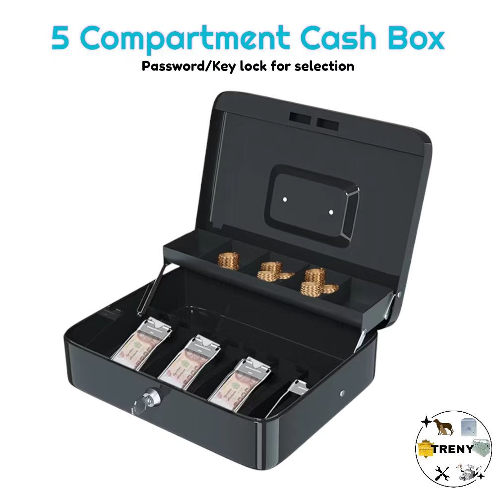TRENY Cash Box Case Storage Kotak Simpan Duit Ringgit Malaysia Locker ...