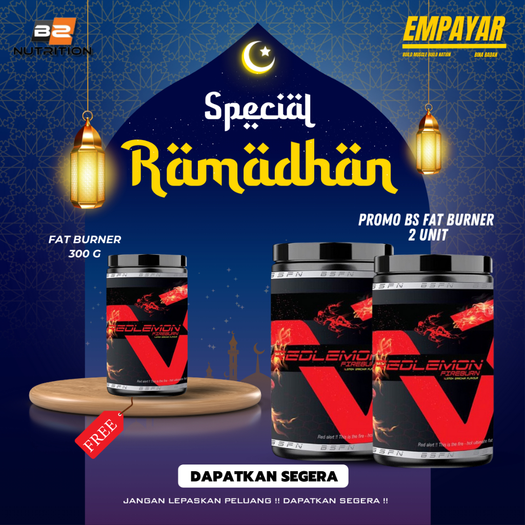 RAMADAN 2025 PROMO BS FAT BURNER 1 KG BUY 2 FREE 1-BS Nutrition Redlemon Fat Burner (Halal ...