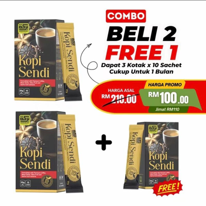 2 BOX FREE 1 BOX KOPI SENDI - ORIGINAL HQ | Shopee Malaysia