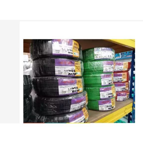 1.5 / 2.5 MM PVC Single Core Cable (100% Copper)(Made in Malaysia) copper wire / kabel elektrik ...