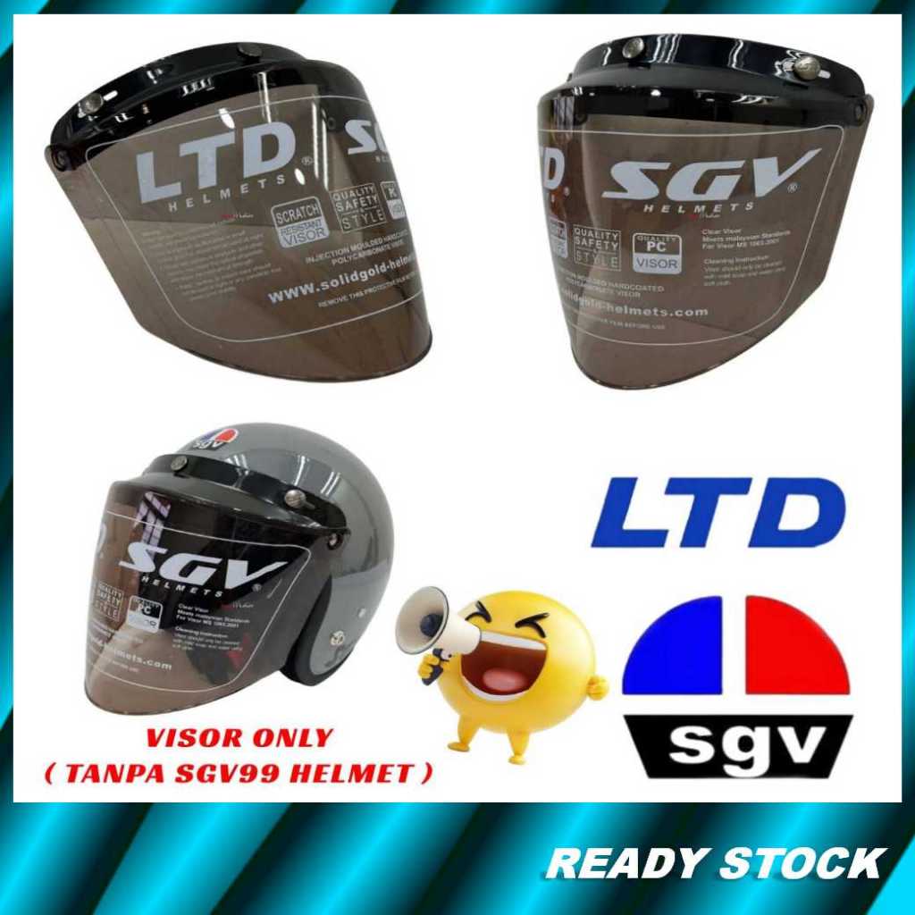 Original LTD SGV Tinted Tajam V-Shape Visor (For Helmet MS88, MHR, RS88 ...
