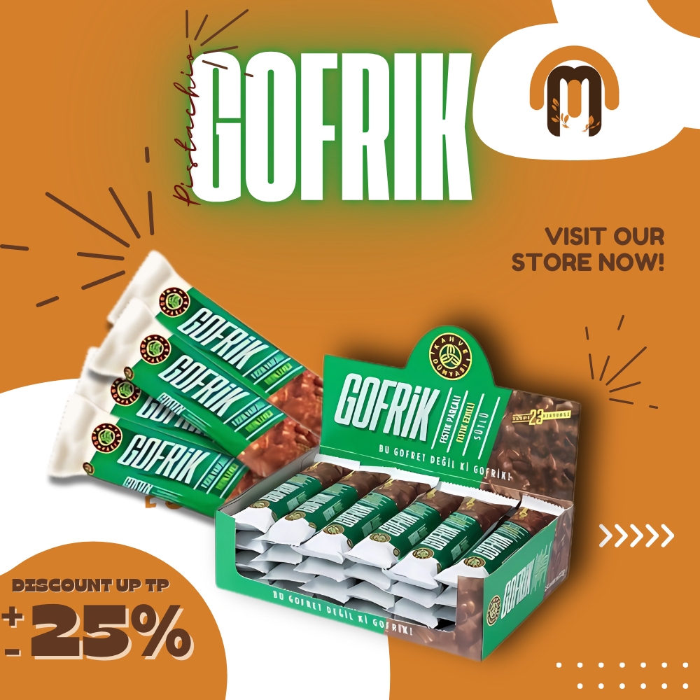 Gofrik Bar Milk Chocolate Pistachio BAR– Crispy Wafer with Pistachio ...