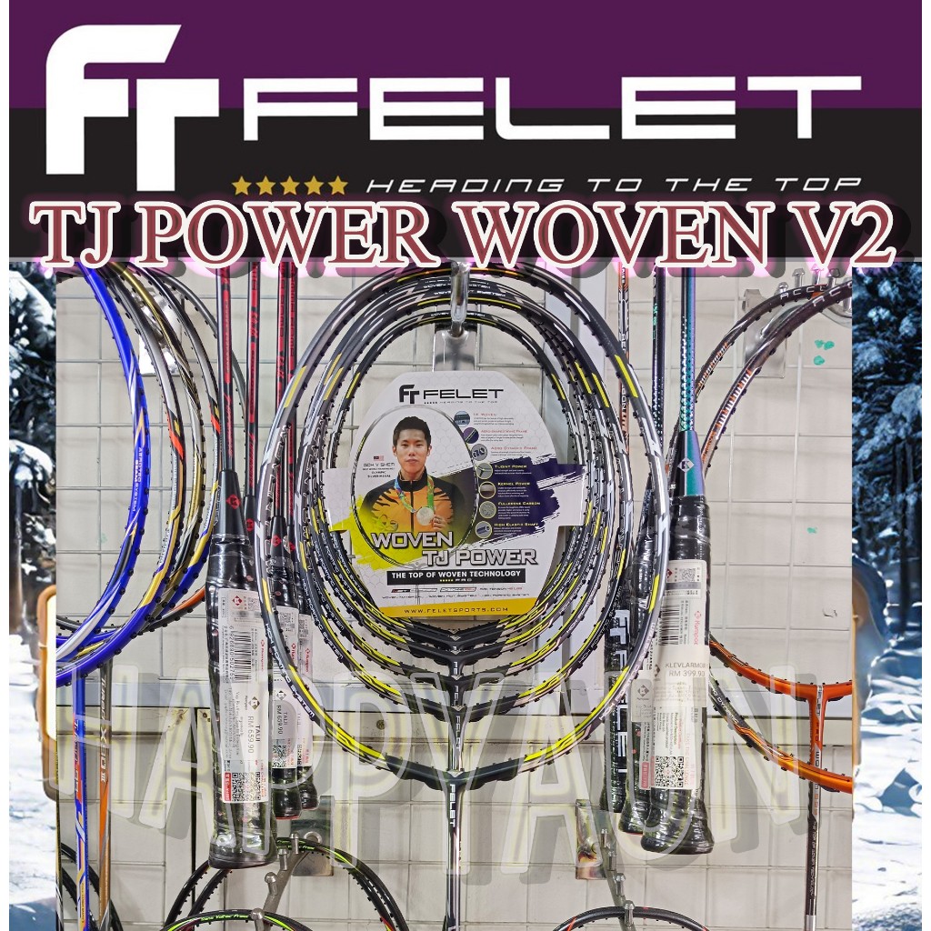 Felet Woven TJ Power V2 Used By Goh V shem Racket 4u 82gram+- High-end ...