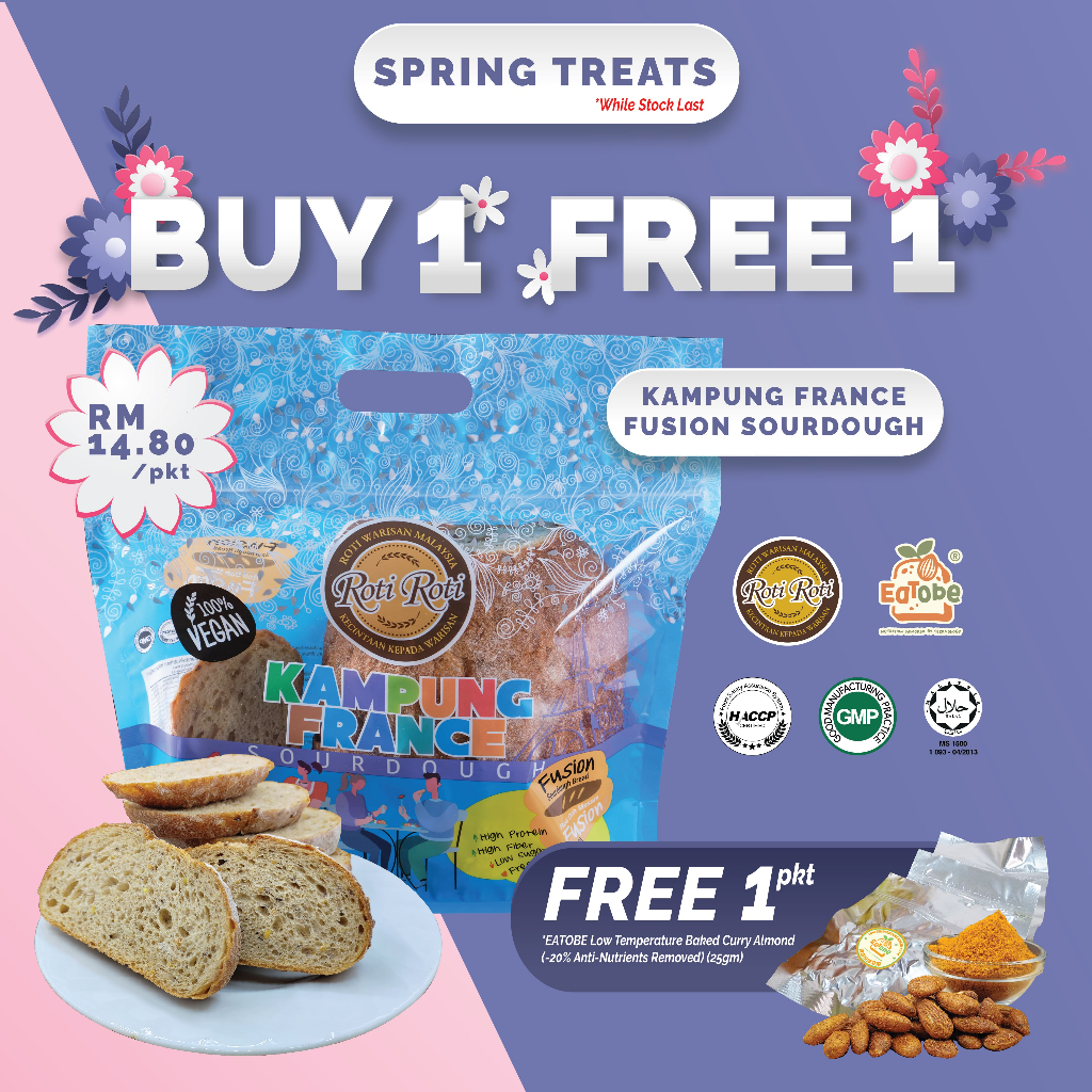 Roti Roti - Kampung France Fusion Sourdough x 2pkts (FOC 25gm Eatobe ...