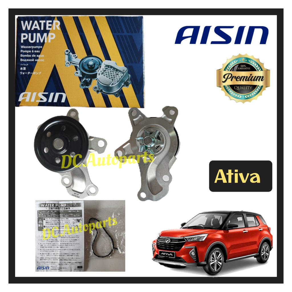 AISIN JAPAN WATER PUMP PERODUA ATIVA 1.0 TURBO D55L (WPT-204V) | Shopee ...