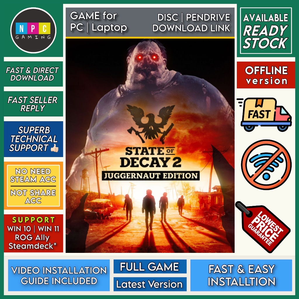 [PC Game] State of Decay 2 Juggernaut Edition - Offline [Disc | Pendrive | Download Link ...