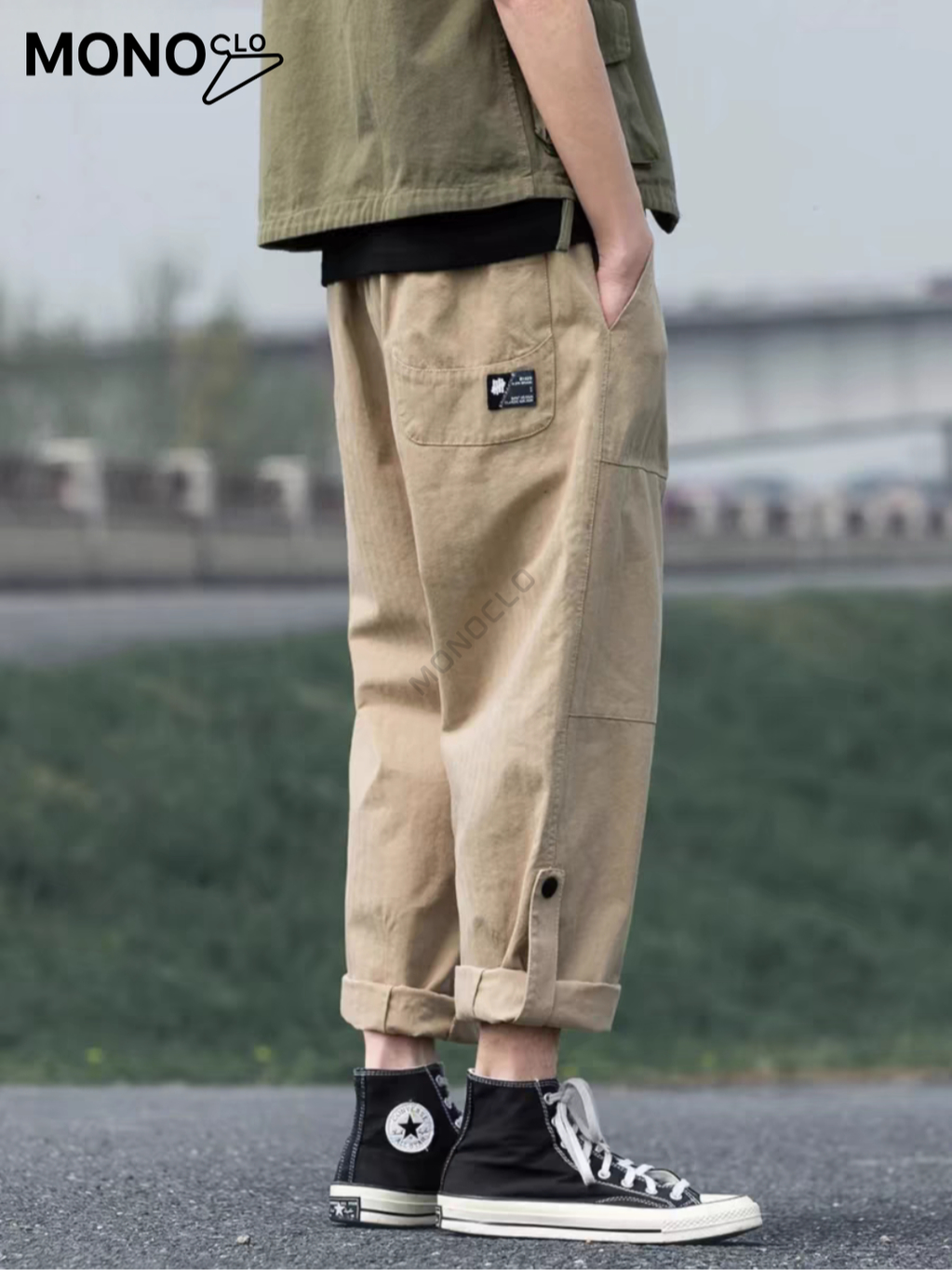 Cotton Men's Cargo Pants, Cropped Cargo Pants | Shopee Malaysia