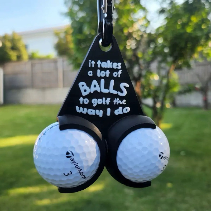 Funny Golf Ball Holder - Triangle Design - Attach to Golf Bag | Shopee ...