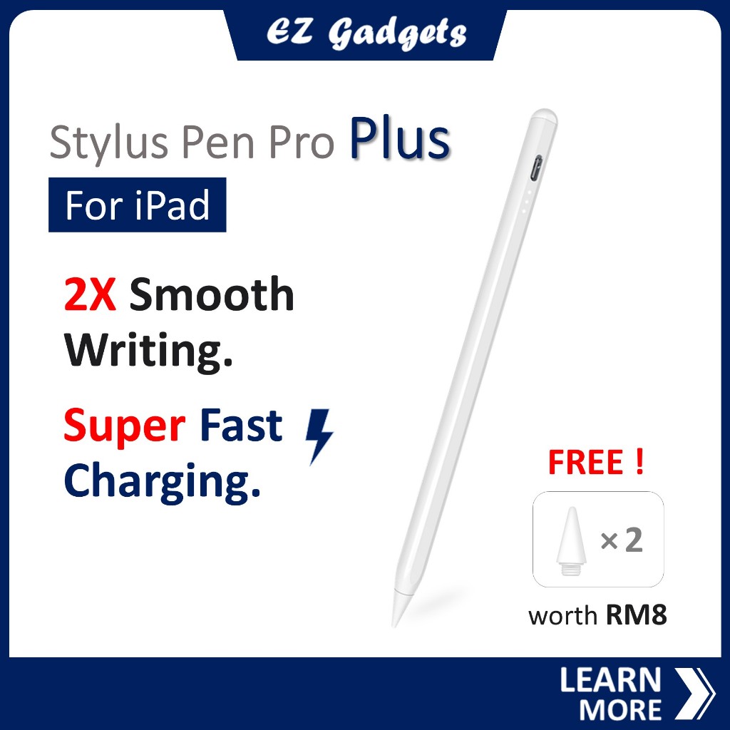 Stylus Pen Pro Plus compatible with iPad Fast Charging Palm Rejection ...
