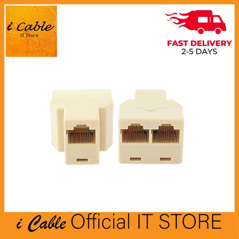 (Ready Stock) i Cable Taiwan Factory RJ45 (Female) to 2 x RJ45 (Female ...