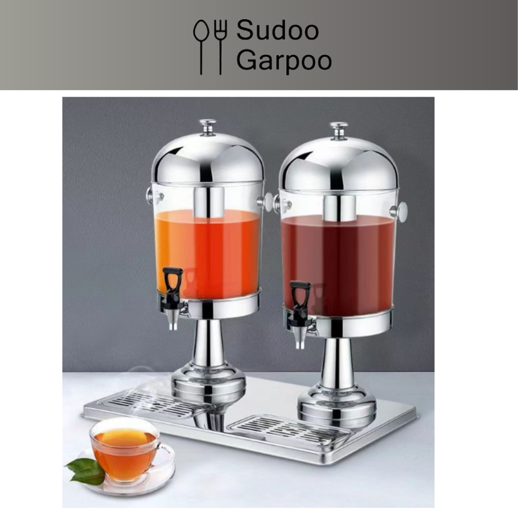 8L Single / Twin Juice Dispenser With Faucet And Stand Juice Stainless ...