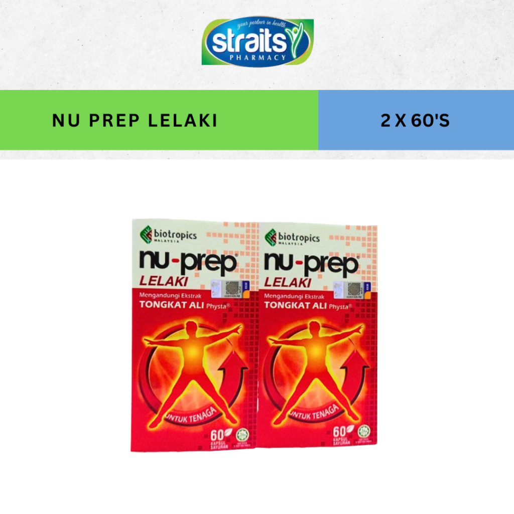 NU PREP LELAKI Tongkat Ali Extract Capsule 2x60's | Shopee Malaysia
